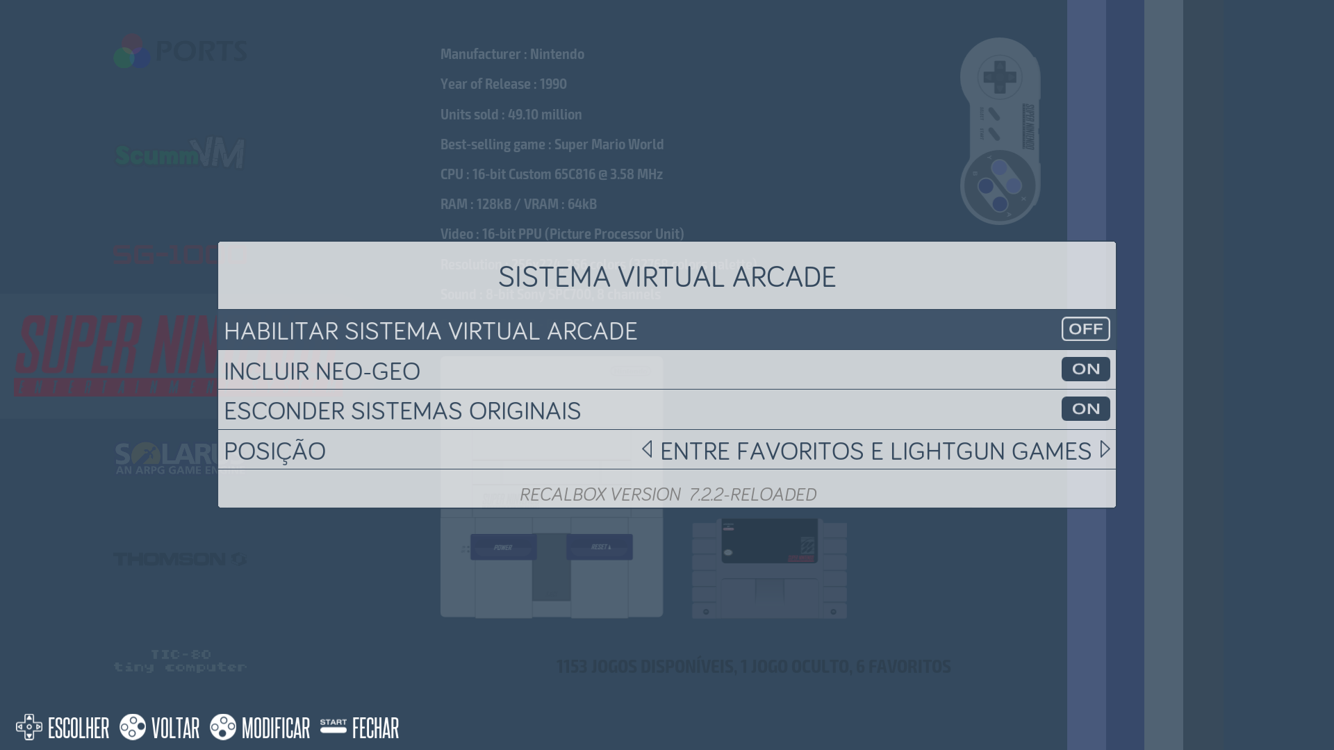 Sistemas Virtuais | Recalbox Wiki